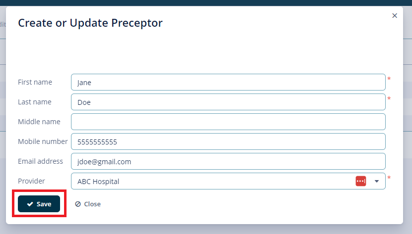 How to Create a Preceptor – CCPS | Providers Support Center