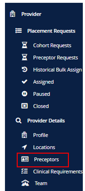 How to Create a Preceptor – CCPS | Providers Support Center